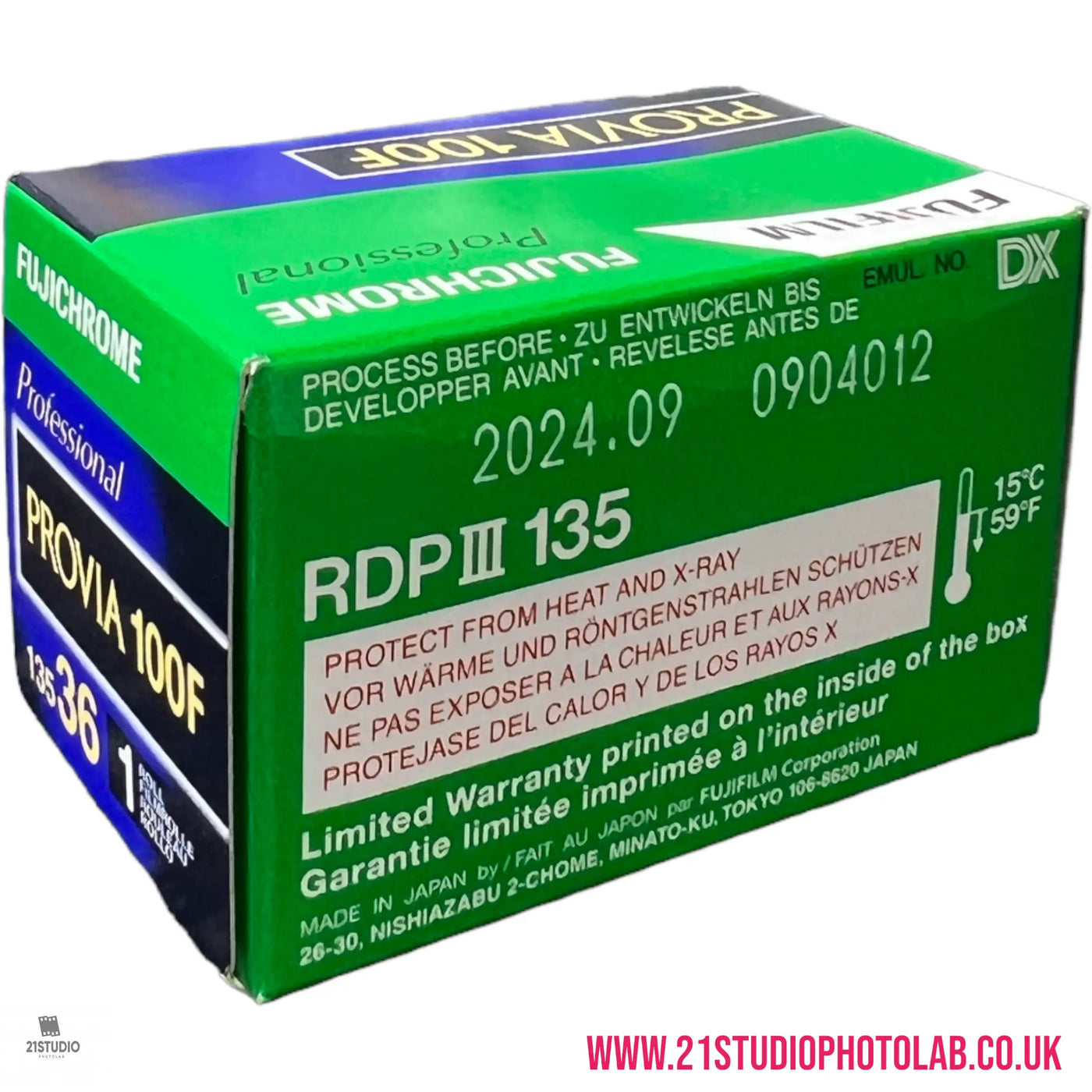 Fujichrome Provia 100F 135-36Exposures - 21STUDIO PHOTOLAB